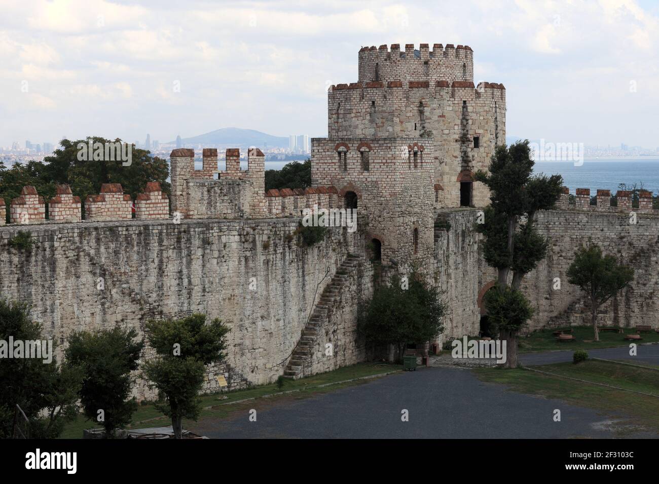 Courtyard of fortress of Seven Towers in Istanbul Stock Photo - Alamy