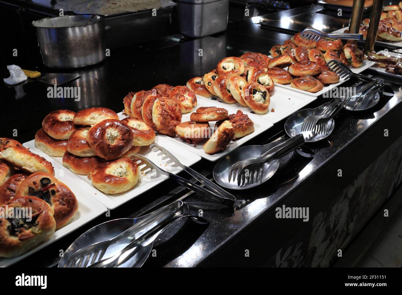 Various buns on plates hi-res stock photography and images - Alamy