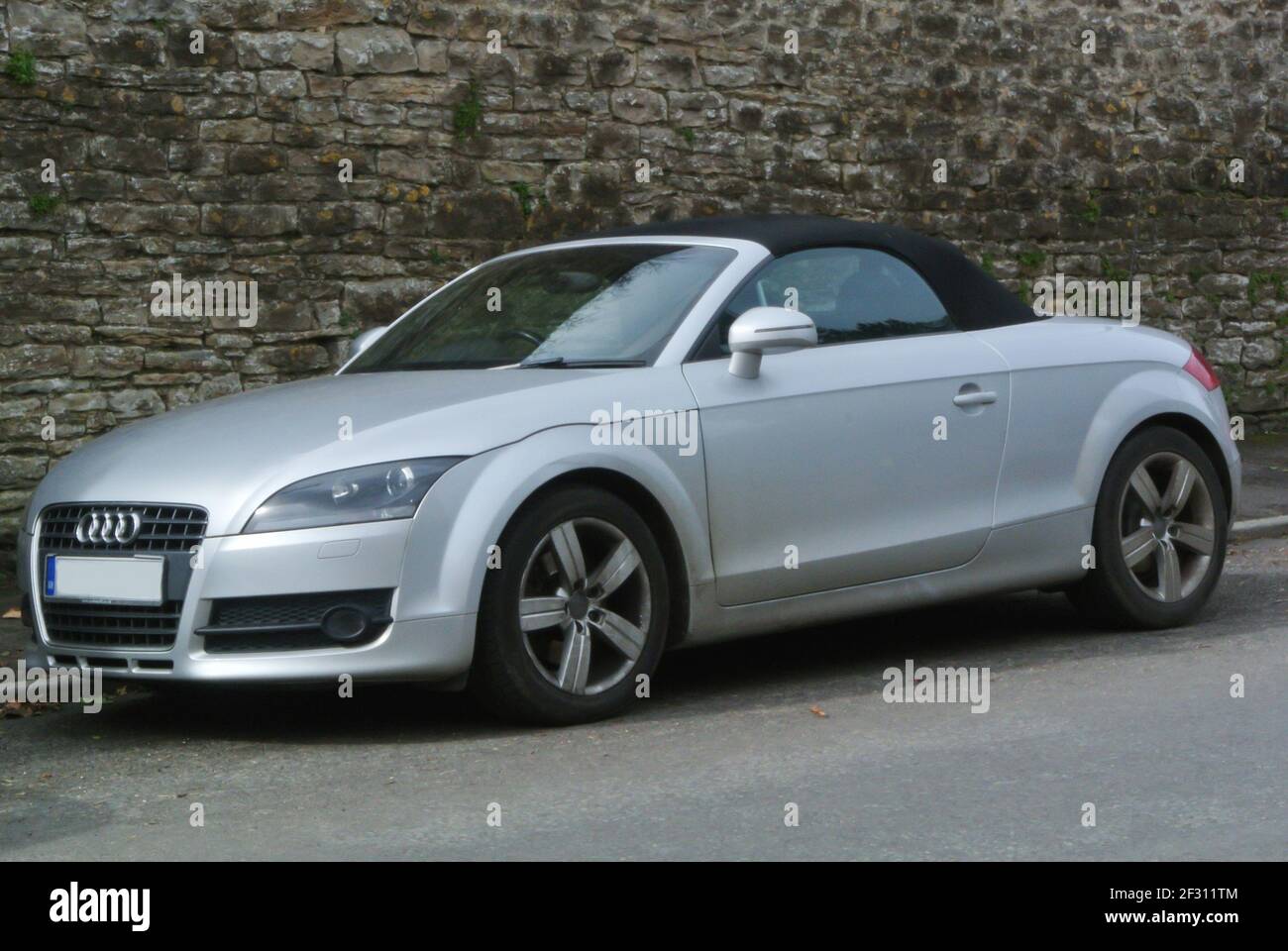 Audi TT Convertible parked on the roadside Stock Photo - Alamy