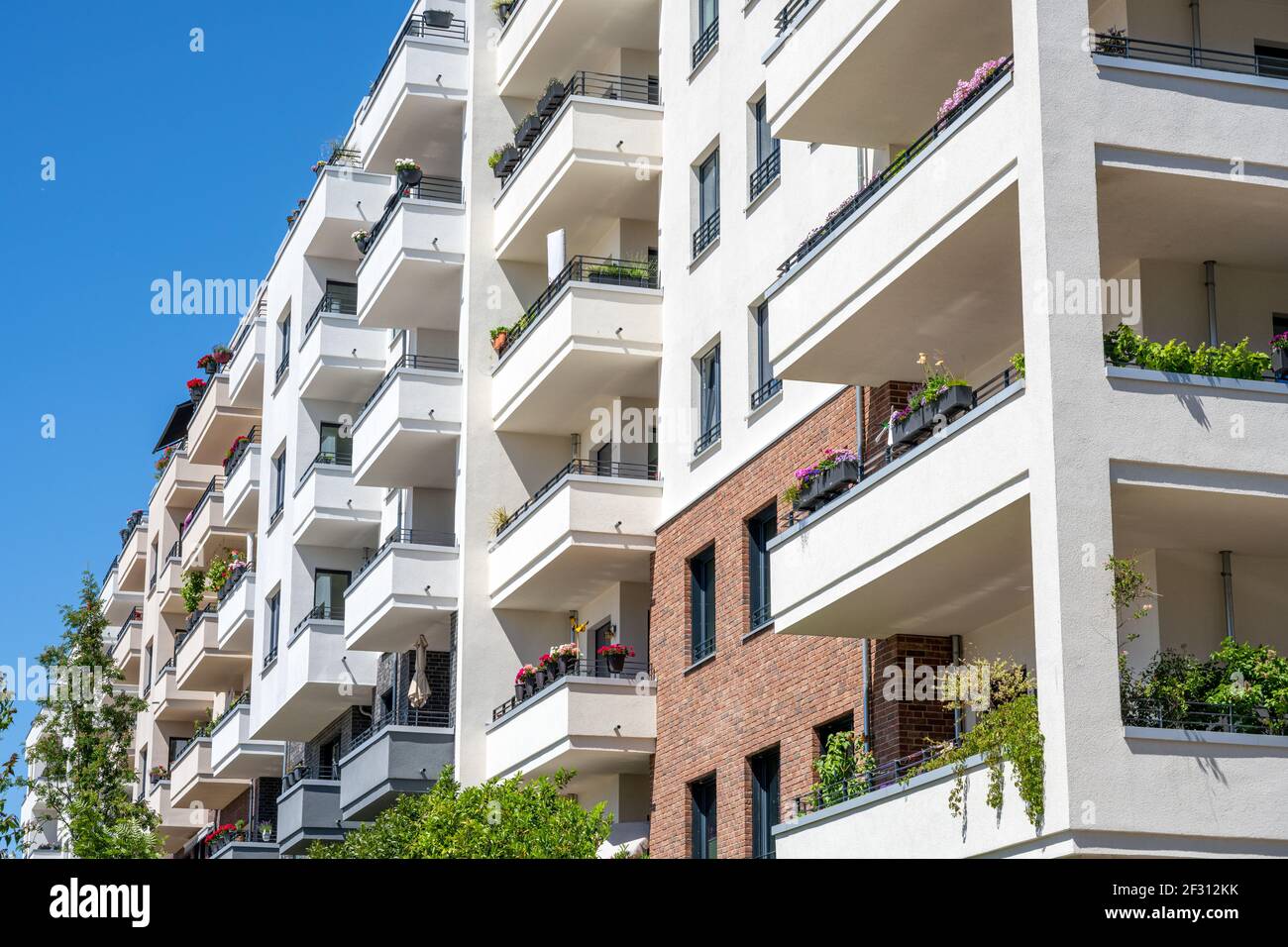 Modern apartment block seen in Berlin, Germany Stock Photo - Alamy