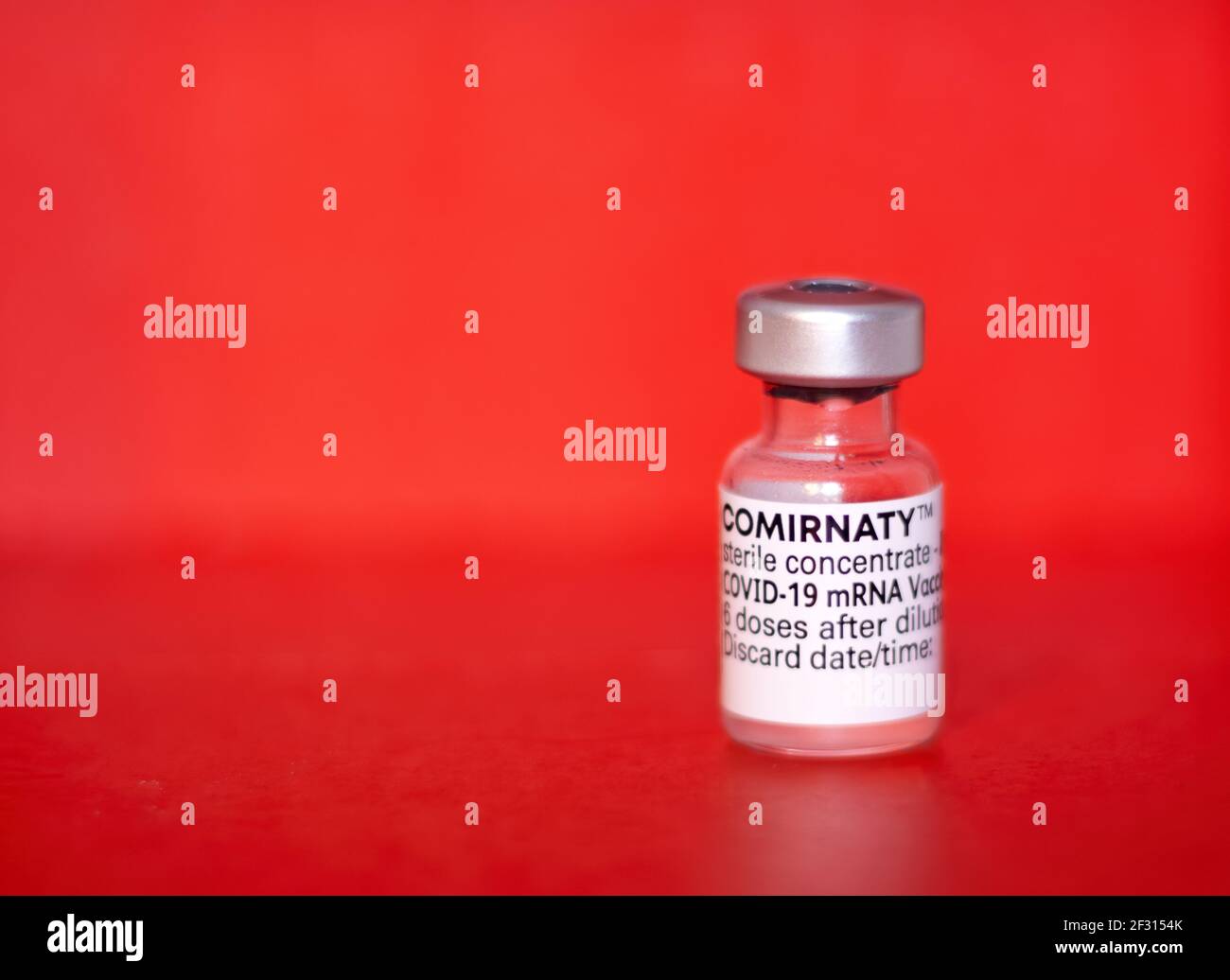 Teruel, Spain - March 03 2021, Comirnaty, RNA vaccine against covid-19 ...