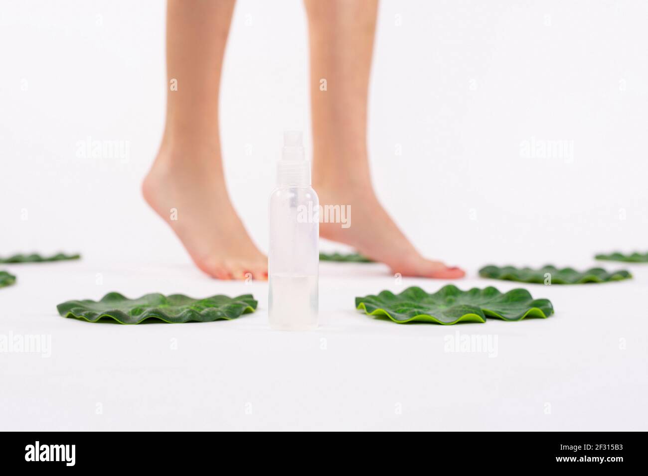 Spray tan bottle white label for your text, ads. Analgesic body spray ...