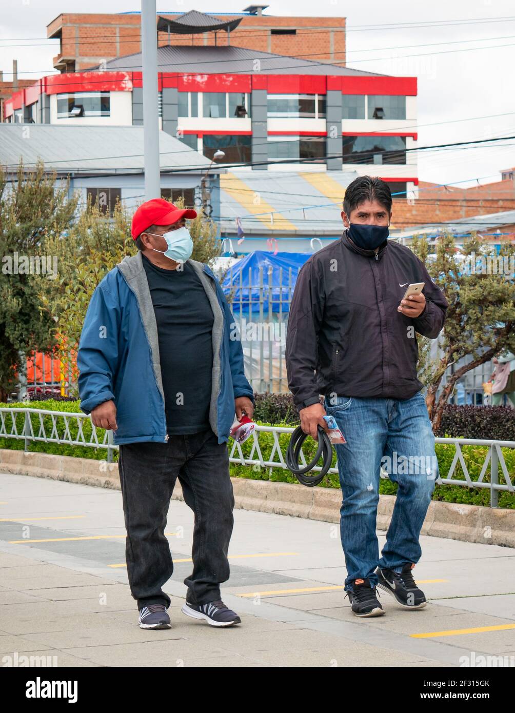 El Alto, La Paz, Bolivia - February 11 2021: Bolivian Indigenous Men ...