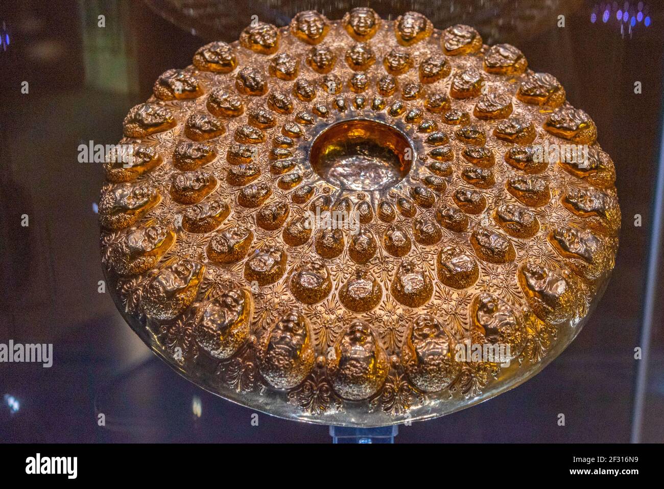 Panagyurishte, Bulgaria, June 22, 2020: Items from the golden treasure ...