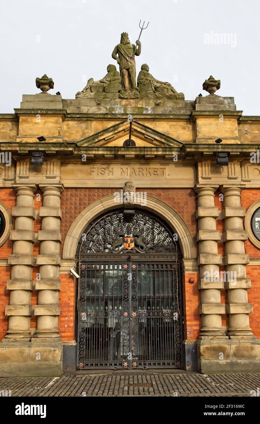 The old Fish Market building on the Quayside in Newcastle, Tyne and ...