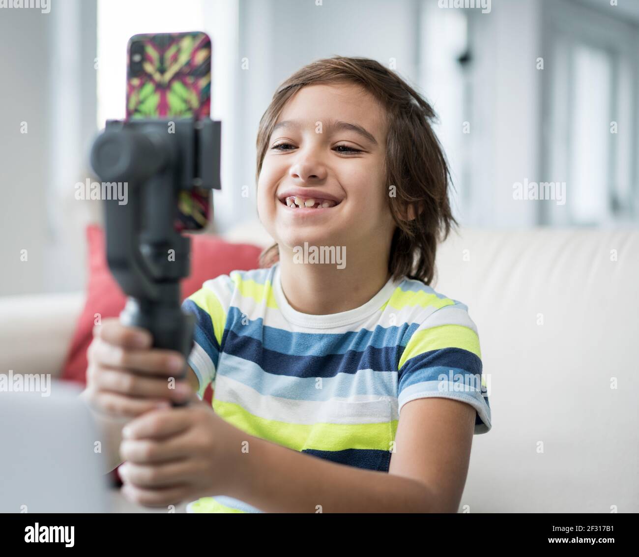 Boy recording hi-res stock photography and images - Alamy