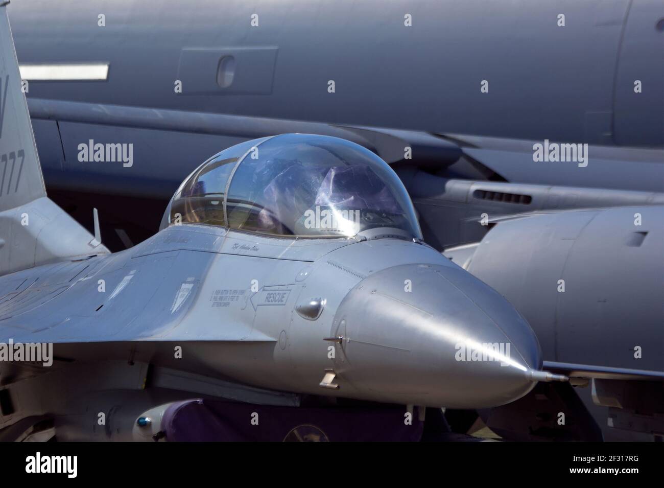 detail of Cockpit military Jet Stock Photo - Alamy
