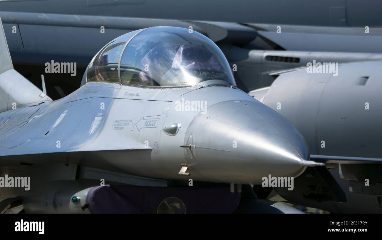 detail of Cockpit military Jet Stock Photo - Alamy