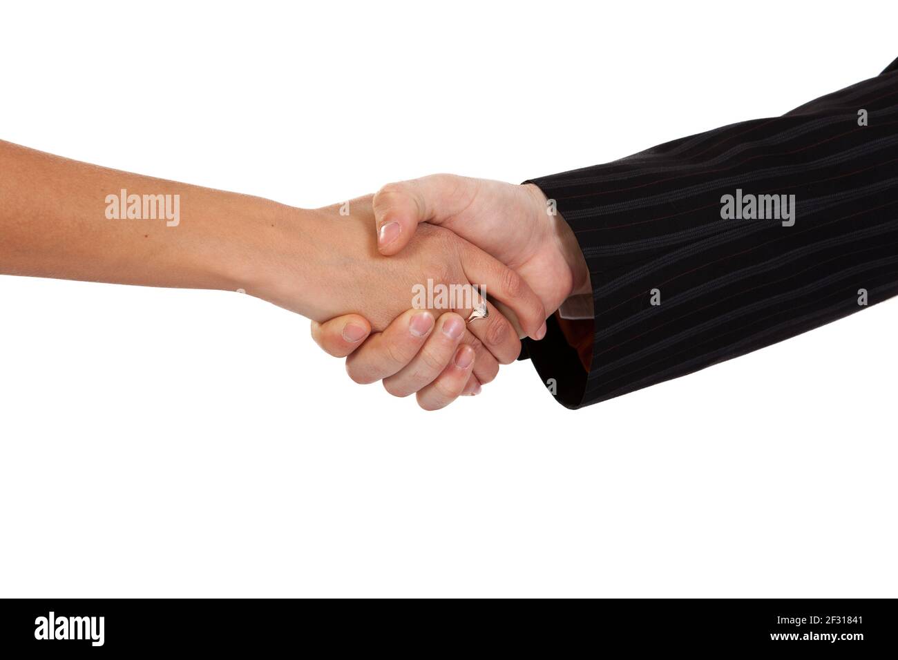 Strong handshake woman Cut Out Stock Images & Pictures - Alamy