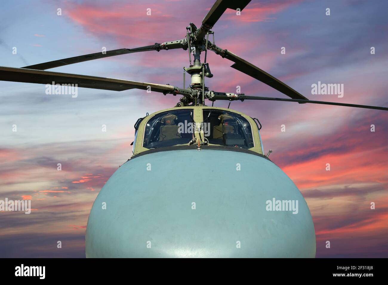 Details of the rotor and part of the body of modern military ...