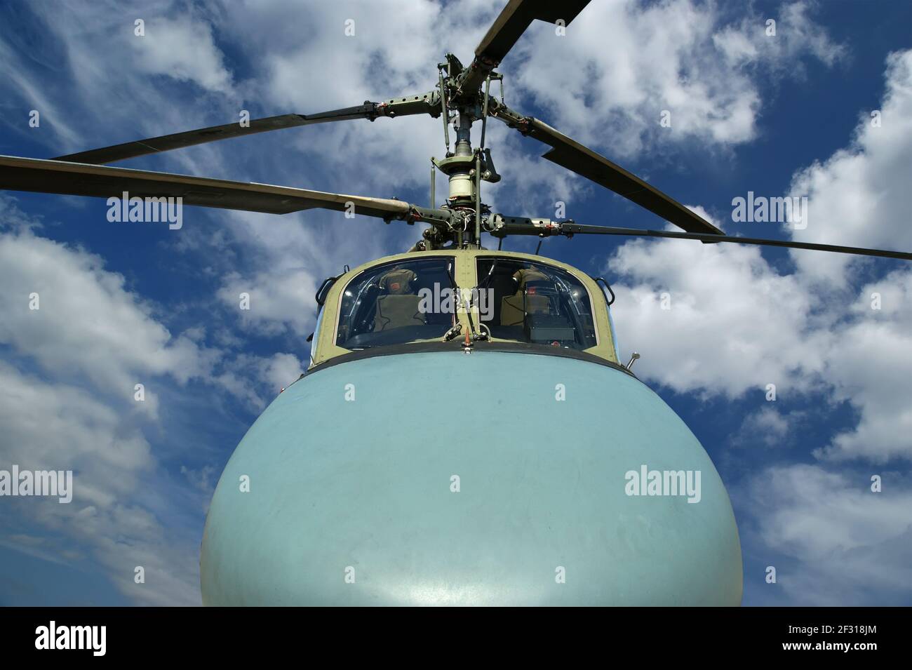 Details of the rotor and part of the body of modern military ...
