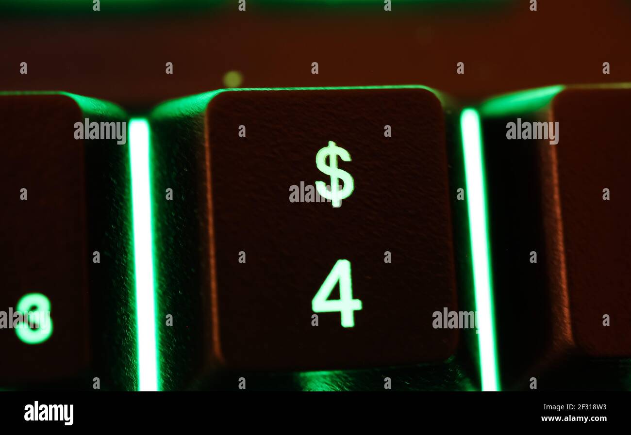 Dollar symbol sign on keyboard hi-res stock photography and images - Alamy