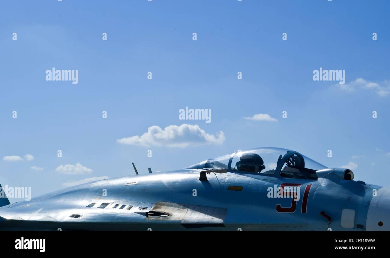 detail of Cockpit military Jet Stock Photo - Alamy