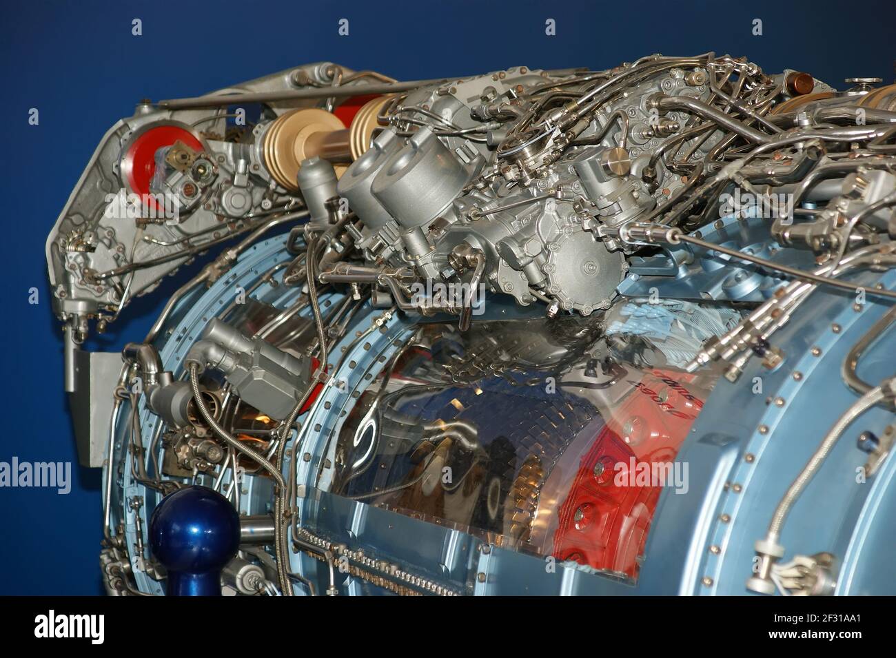 Large jet engine detail viewed from below (other views available Stock ...