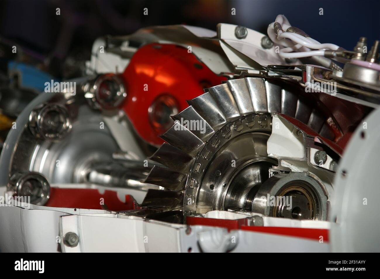 Large jet engine detail viewed from below (other views available Stock ...