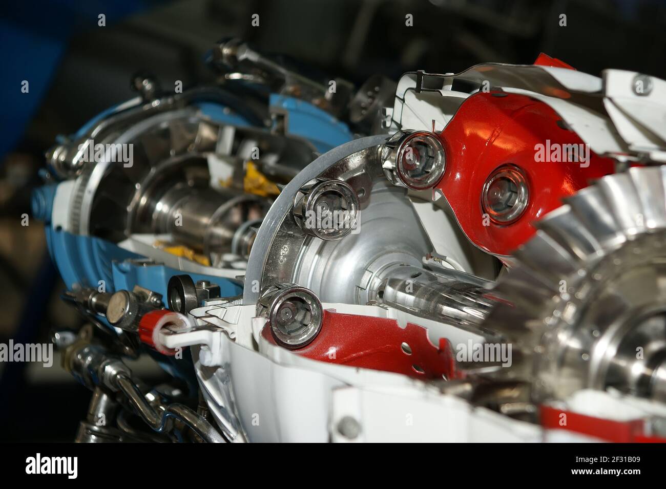 Large jet engine detail viewed from below (other views available Stock ...