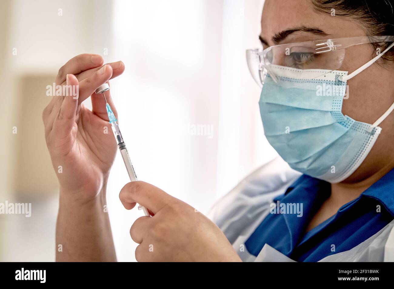 COVID-19 vaccination centre, Ramsbottom, Bury Stock Photo - Alamy