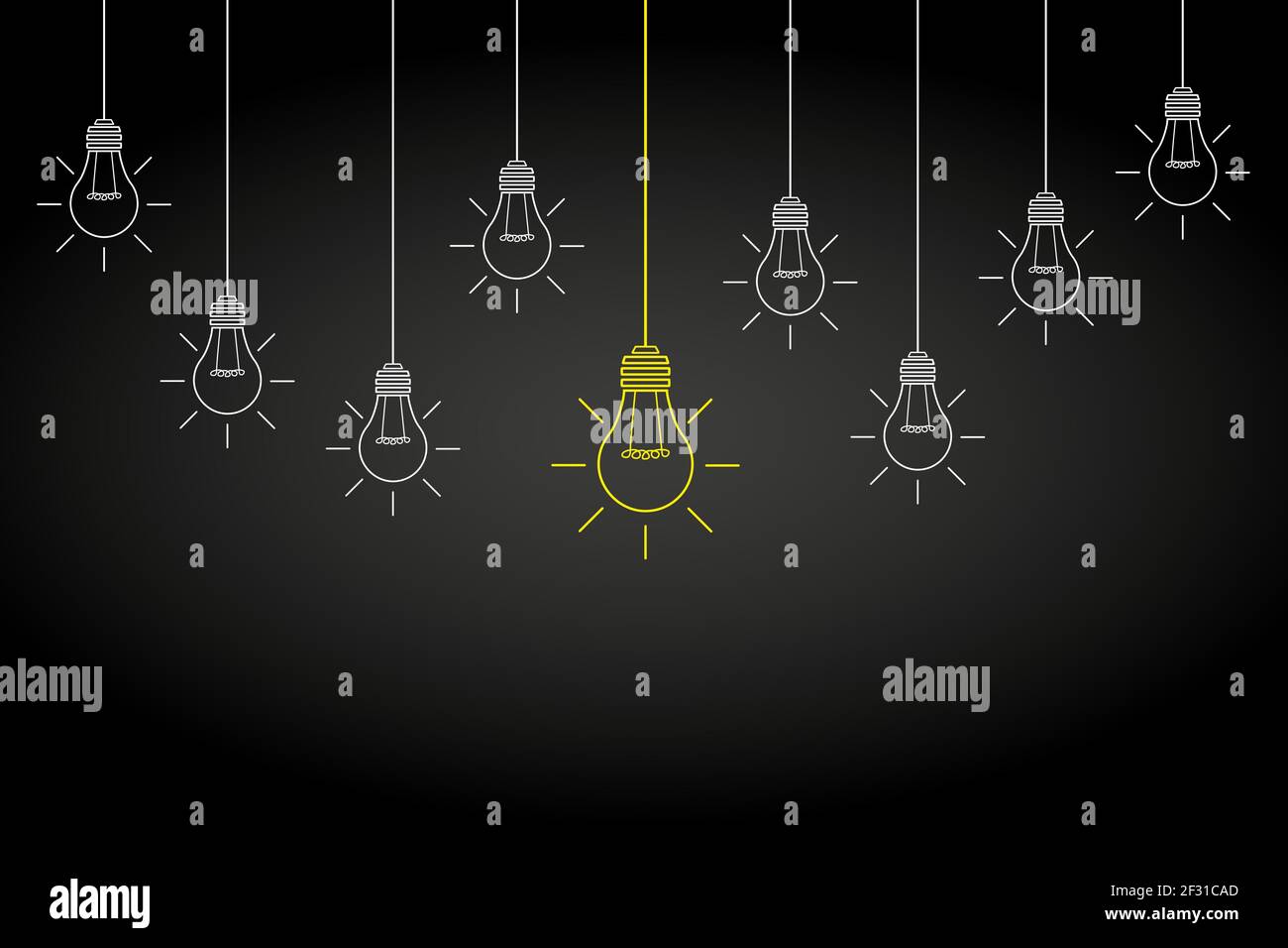 Good idea. Banner light bulb idea concept, creative concept light bulb ...