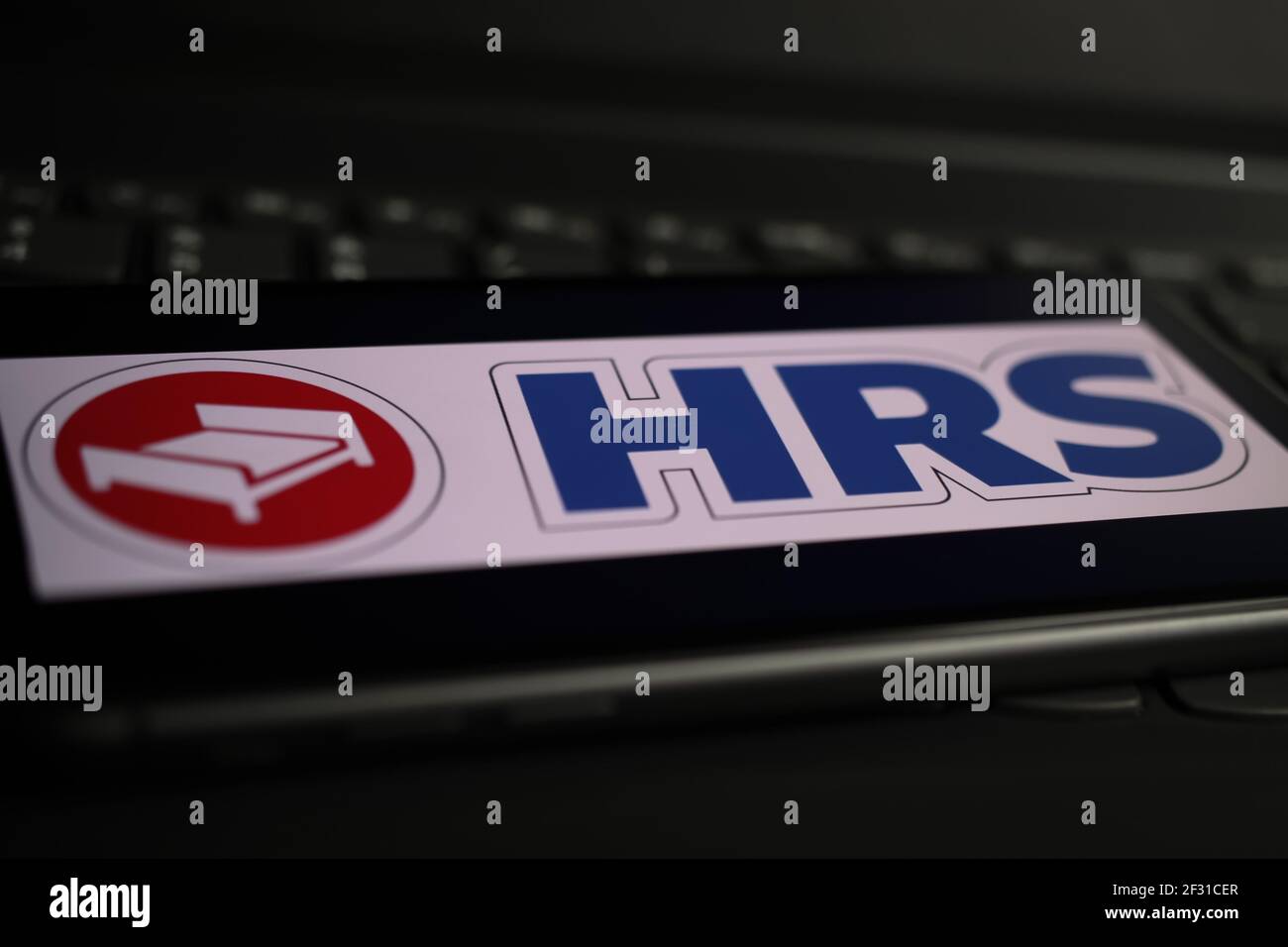 Viersen, Germany - March 1. 2021: Closeup of mobile phone screen with ...