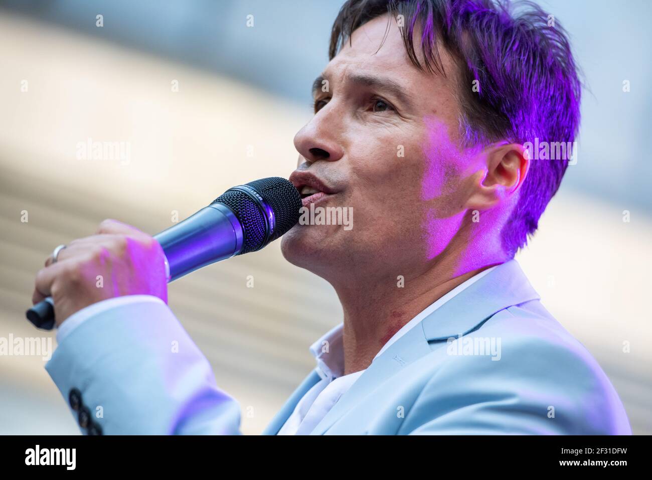 Brother Beyond singer Nathan Moore Stock Photo - Alamy