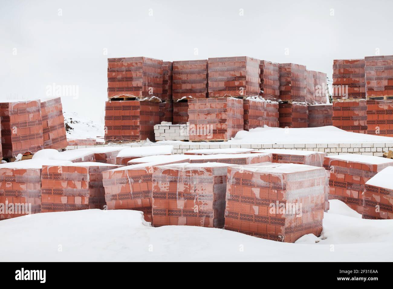 Preparing for the construction of a house, a break from construction ...