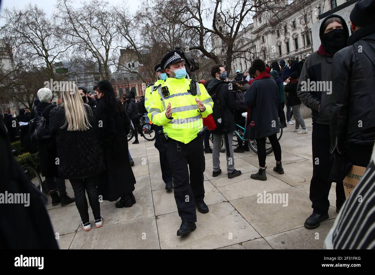 Sarah everard vigil police protest hi-res stock photography and images ...