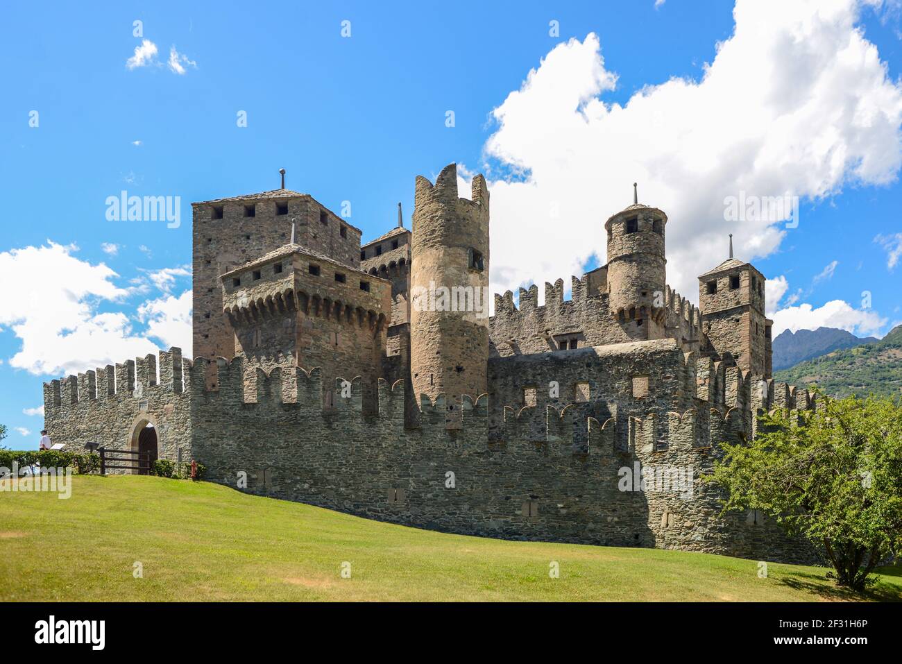 Fenis Castle is one of the most beautiful medieval castles in Italy. It ...