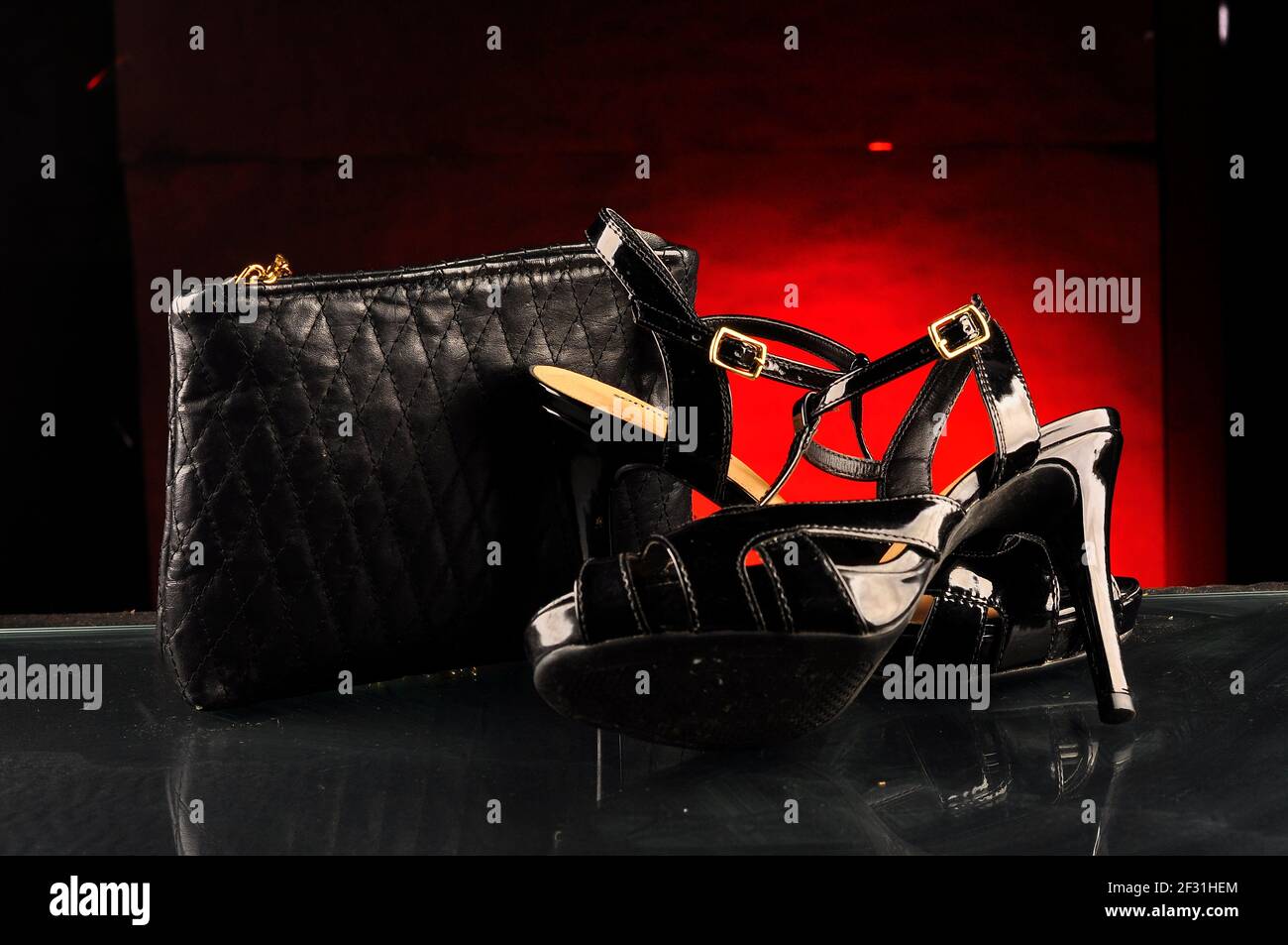 Woman accessories, night shoes Stock Photo - Alamy