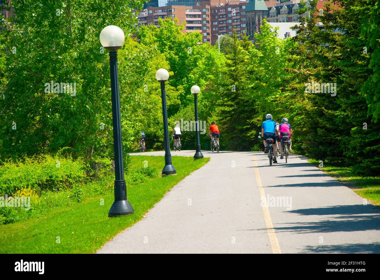 Trail with Cyclists, Ottawa, Ontario, Canada Stock Photo - Alamy