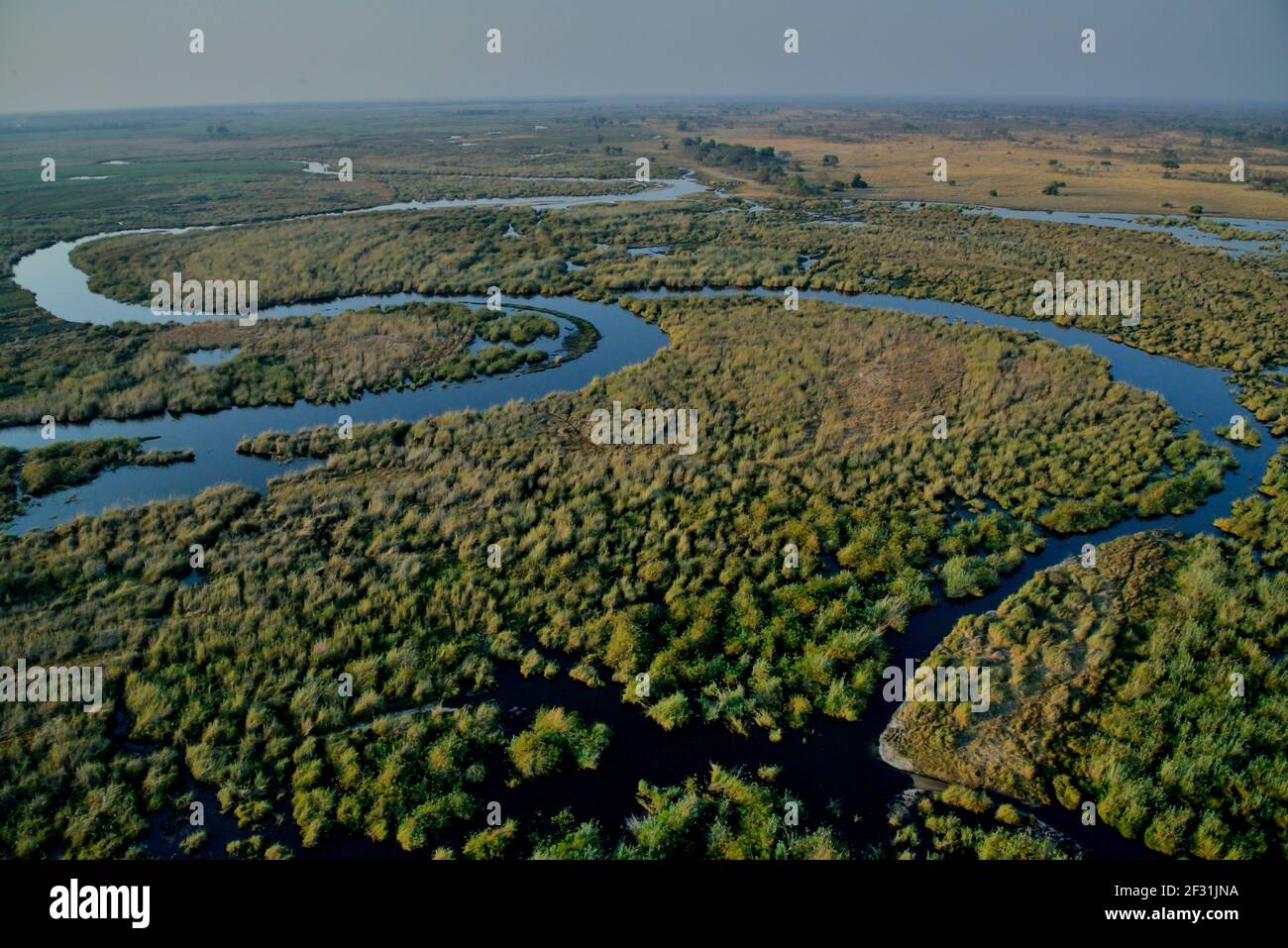 geography / travel, Namibia, aerial photograph of the Cuando River ...