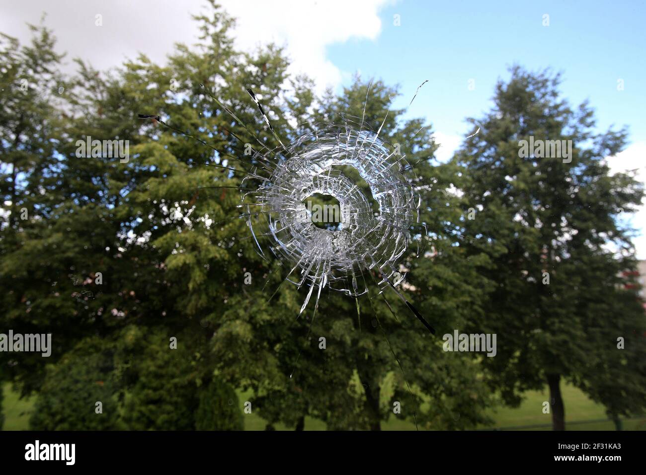 Gunshot window hi-res stock photography and images - Alamy