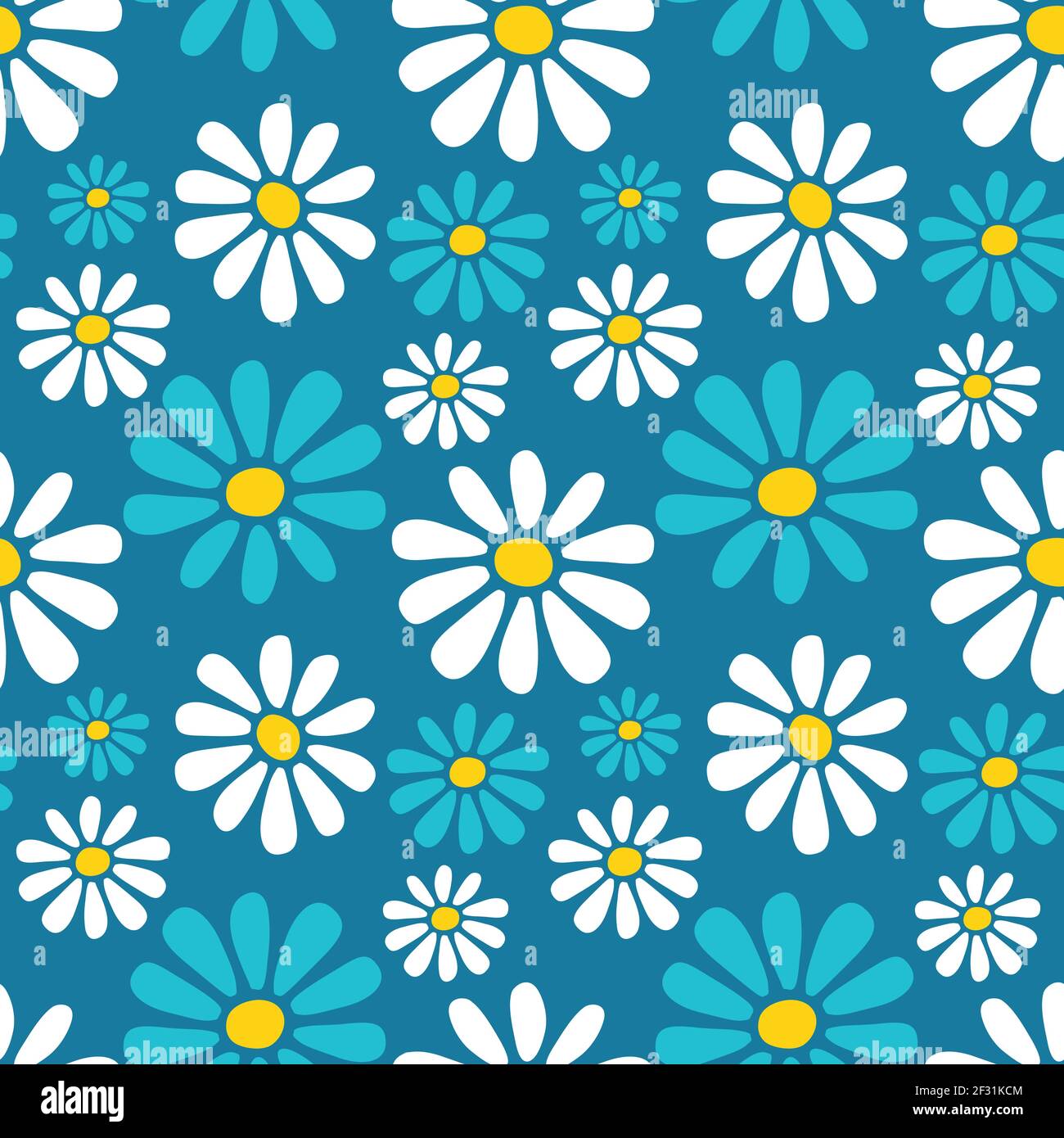 Decorative vector seamless floral pattern with hand drawn white and ...