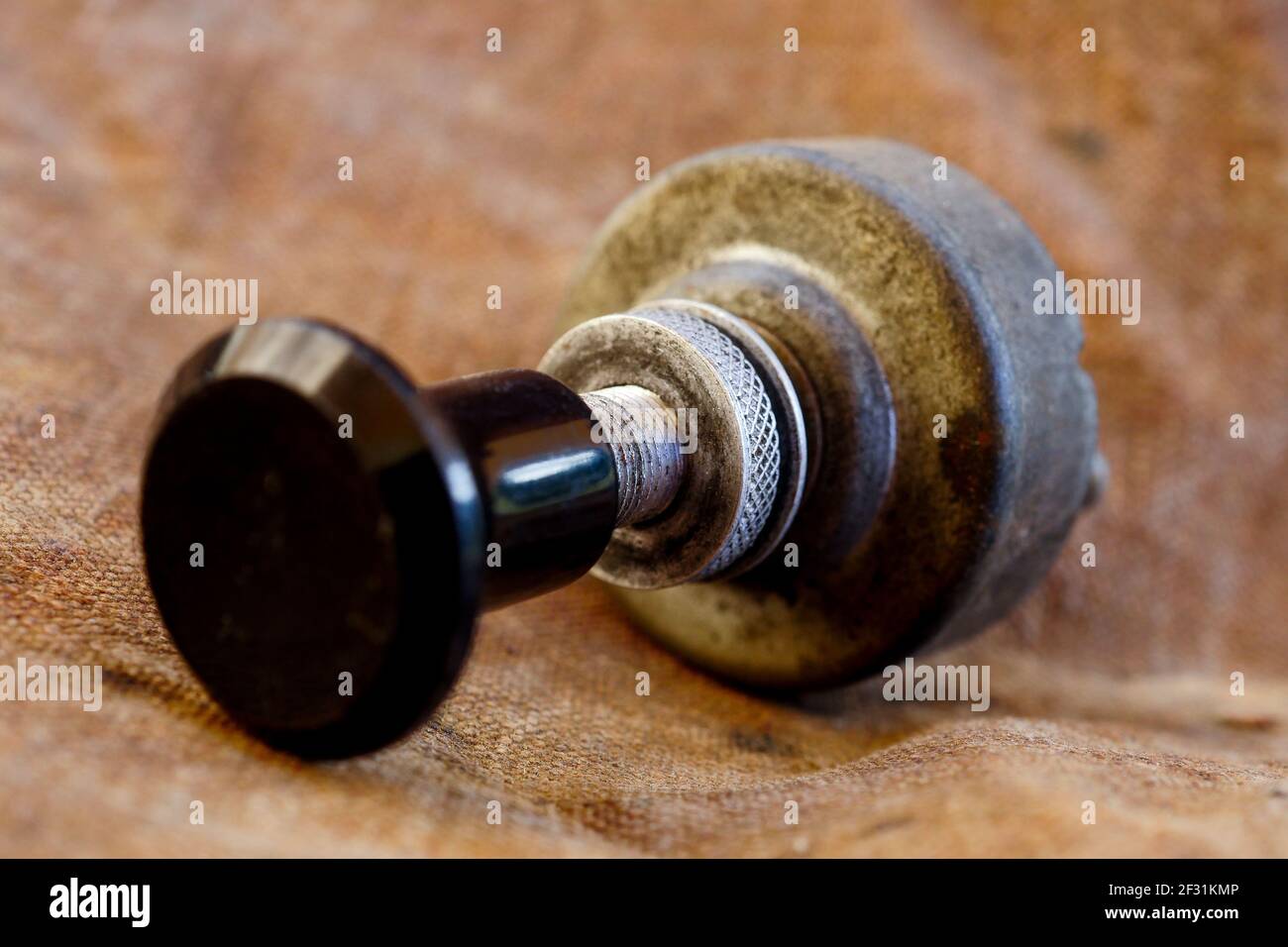 Vintage push-button switch, France Stock Photo - Alamy