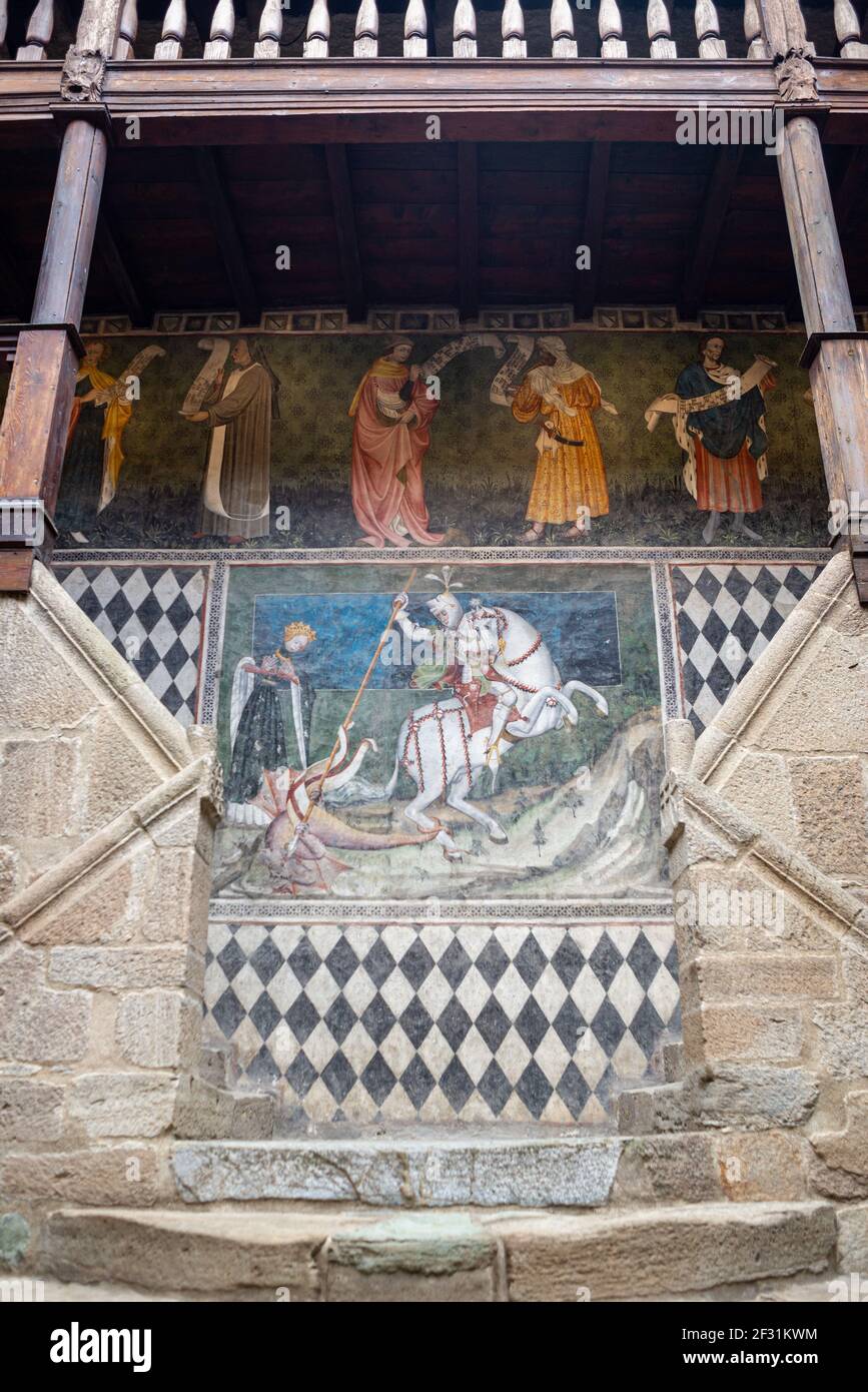 Saint george and the dragon painting hi-res stock photography and ...