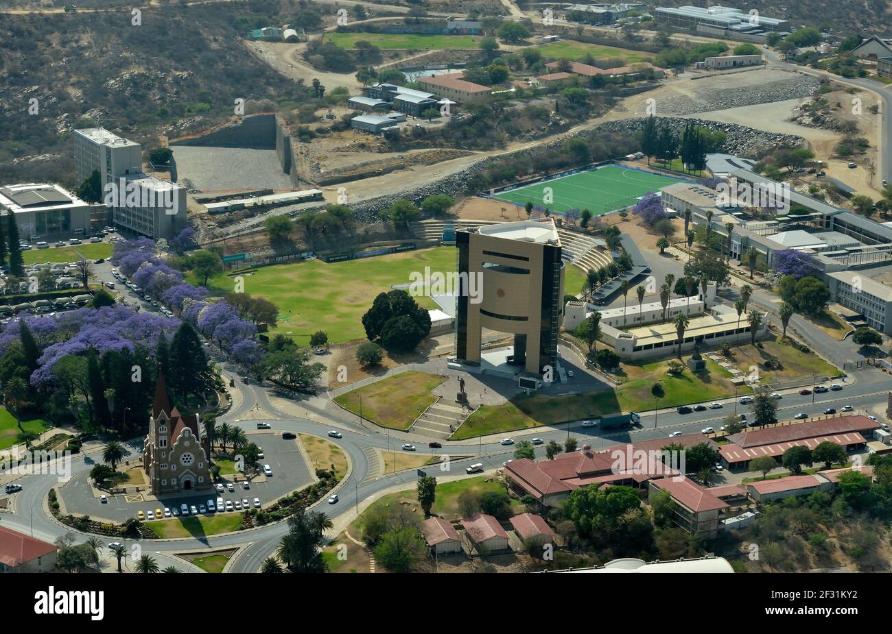 geography / travel, Namibia, Christ Church from 1910 and new ...