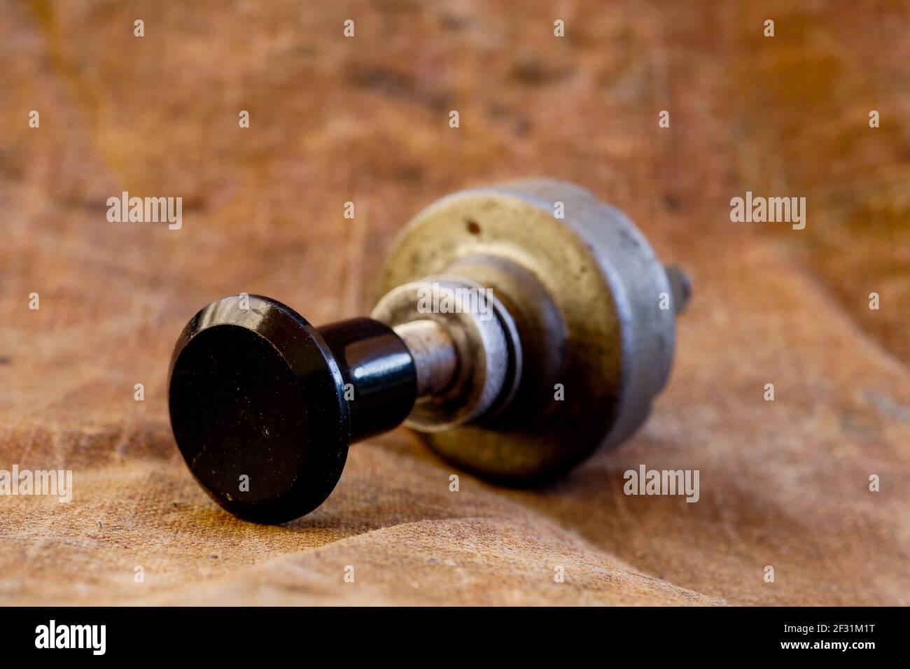 Vintage push-button switch, France Stock Photo - Alamy