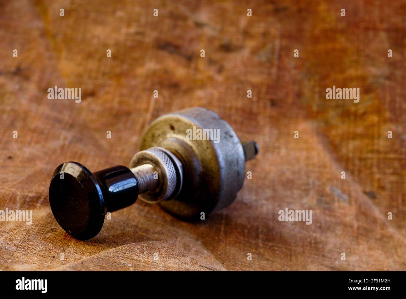 Vintage push-button switch, France Stock Photo - Alamy