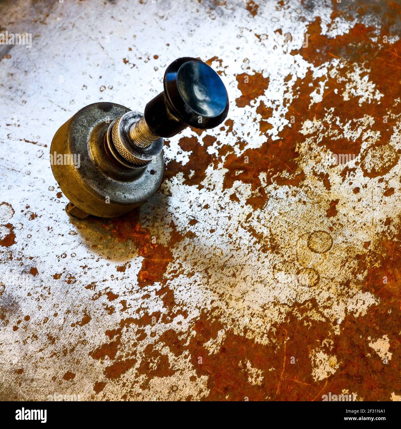 Vintage push-button switch, France Stock Photo - Alamy