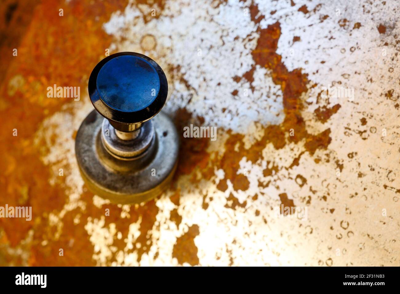 Vintage push-button switch, France Stock Photo - Alamy