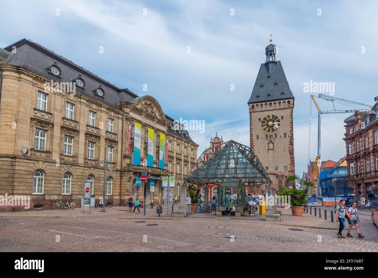 Speyer, Germany, September 16, 2020: View of Postplatz square in Speyer ...