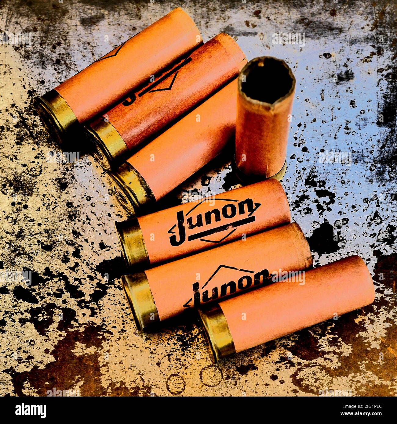 Hunting gun cartridges, digitally filtered view, France Stock Photo - Alamy