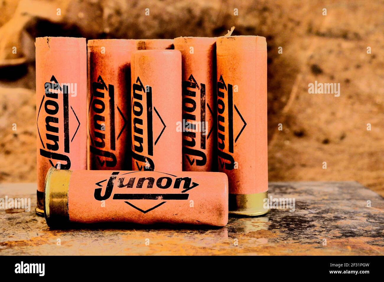 Hunting gun cartridges, digitally filtered view, France Stock Photo - Alamy
