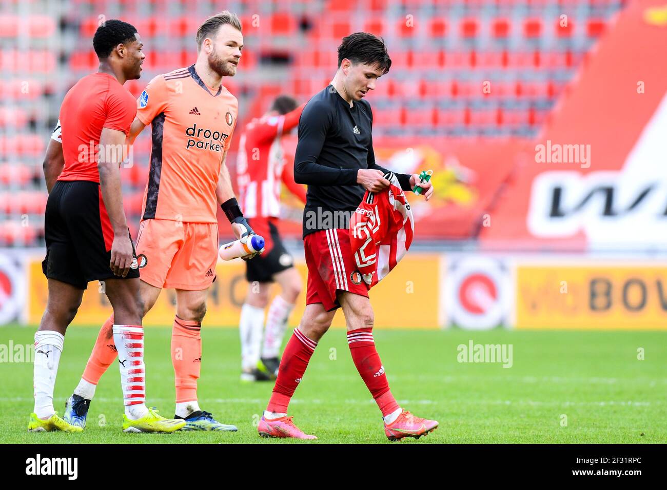 EINDHOVEN, NETHERLANDS - MARCH 14: Denzel Dumfries of PSV, goalkeeper ...