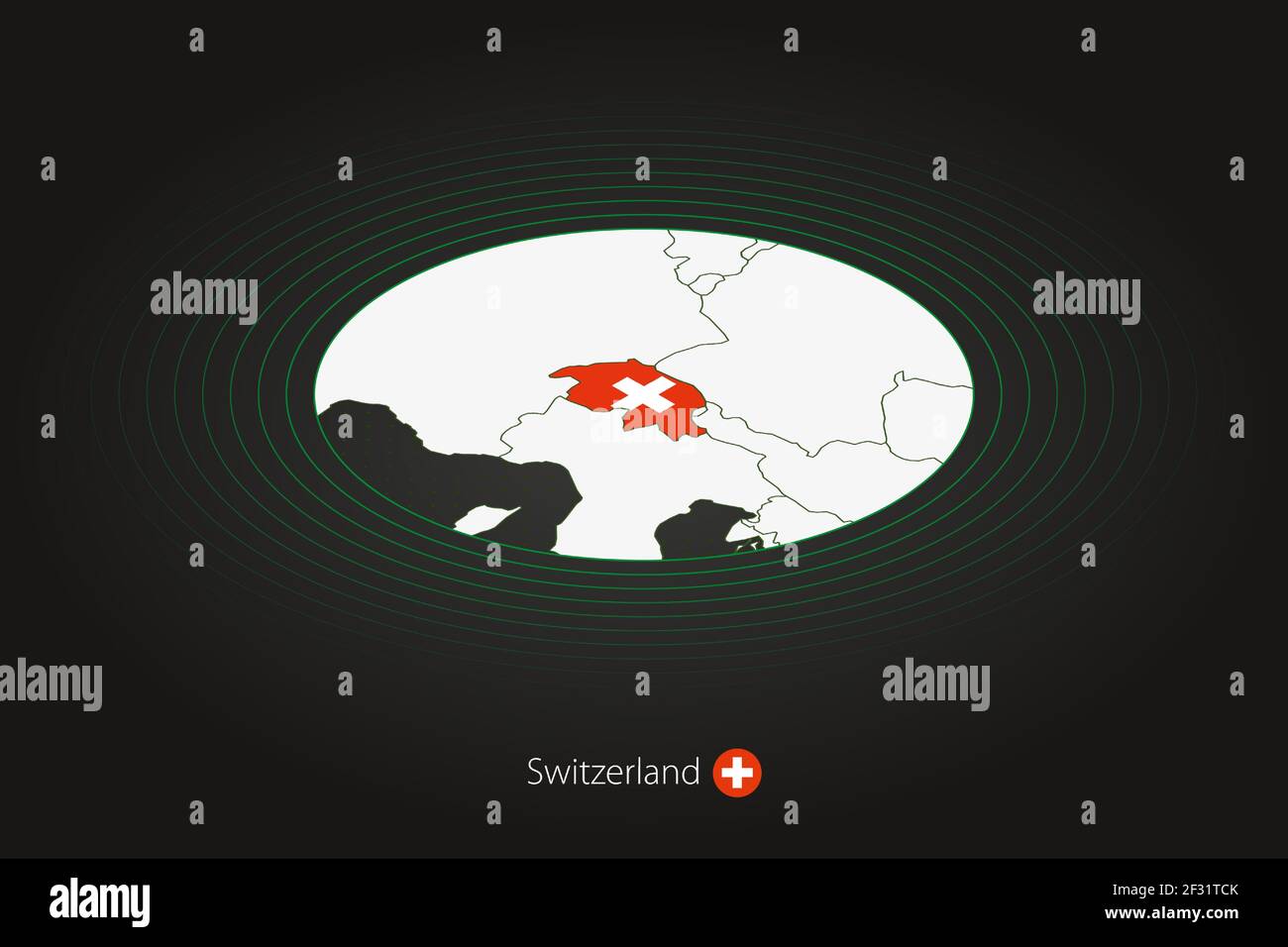 switzerland map with neighboring countries