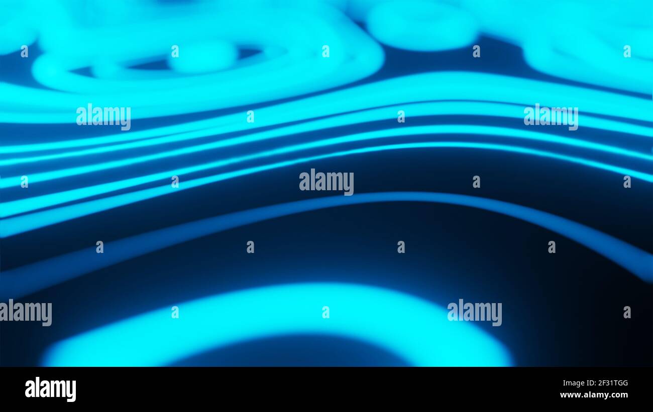 An abstract shapeless neon curves 3D render Stock Photo - Alamy