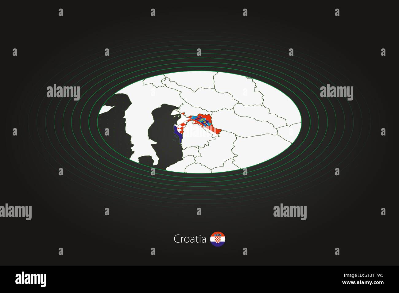 Isometric map croatia country hi-res stock photography and images - Alamy