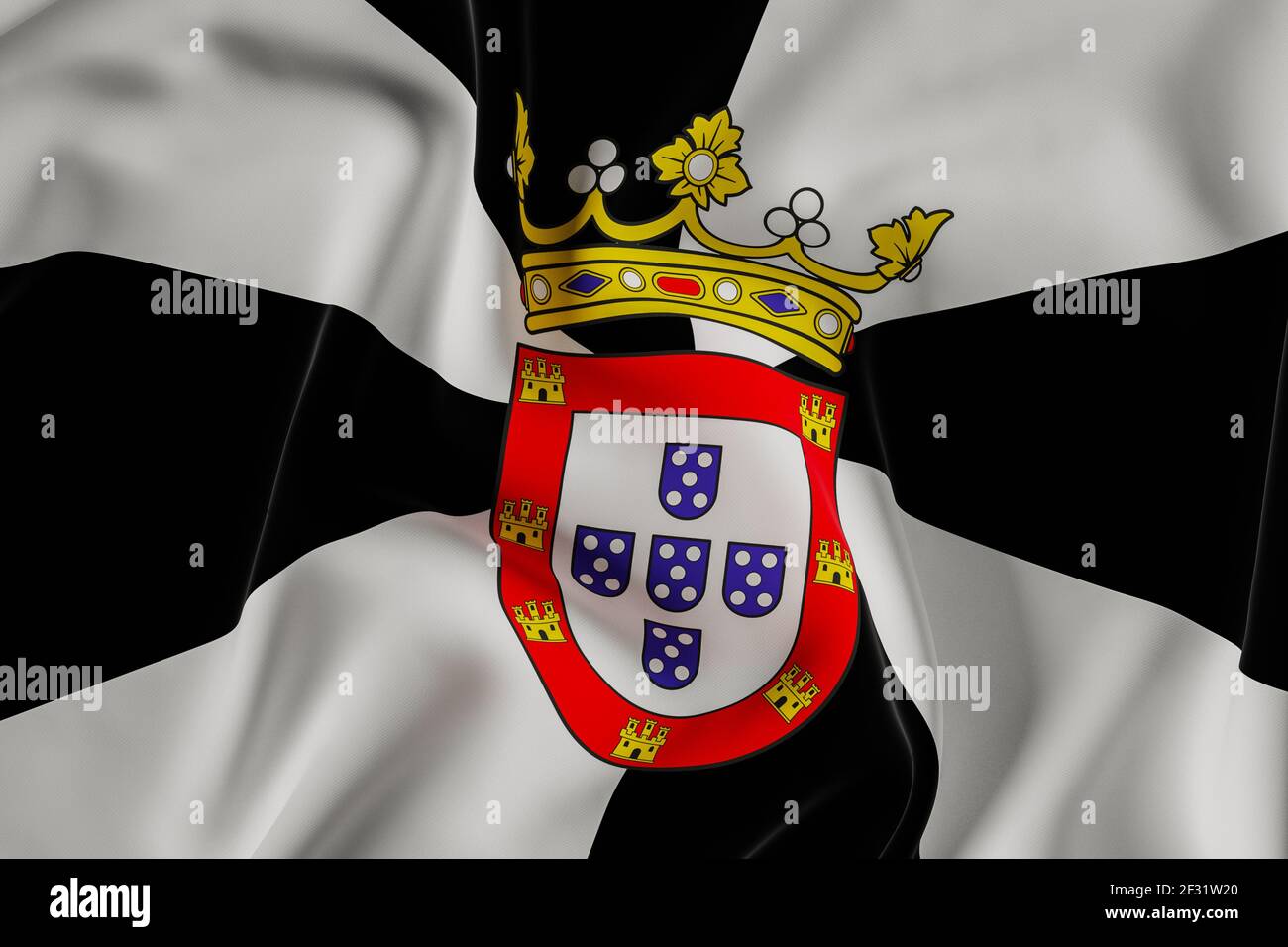Ceuta official flag.3D render illustration Stock Photo - Alamy