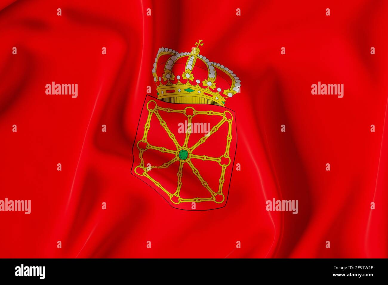 Navarra official flag.3D render illustration Stock Photo - Alamy