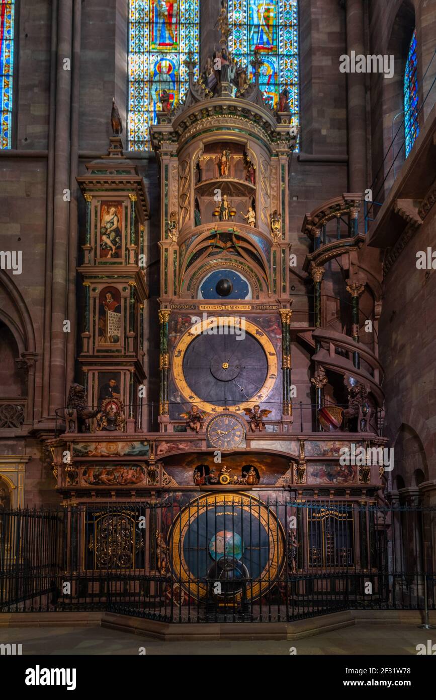 Strasbourg, France, September 21, 2020: Astronomical clock at the ...