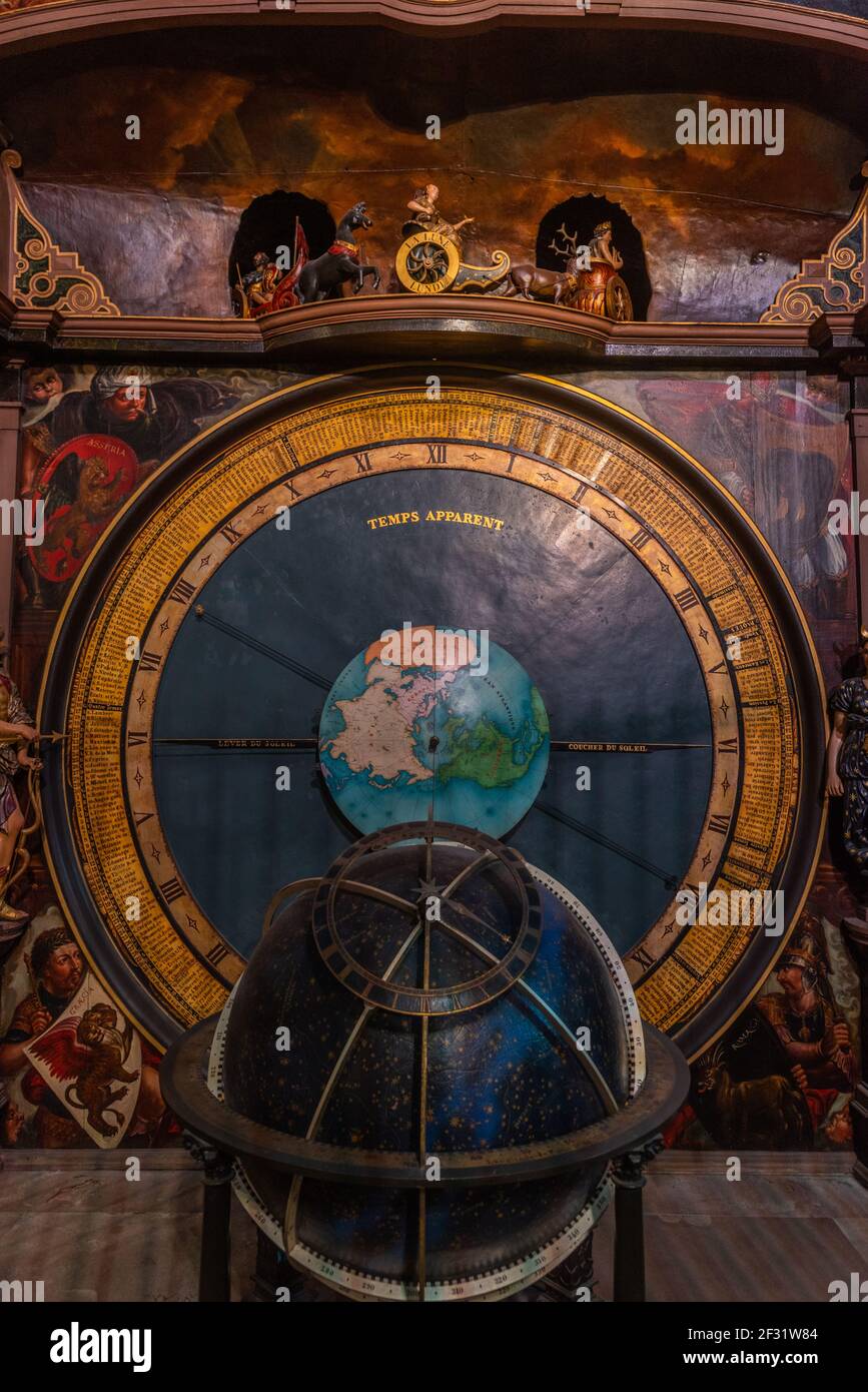 Strasbourg, France, September 21, 2020: Astronomical clock at the ...